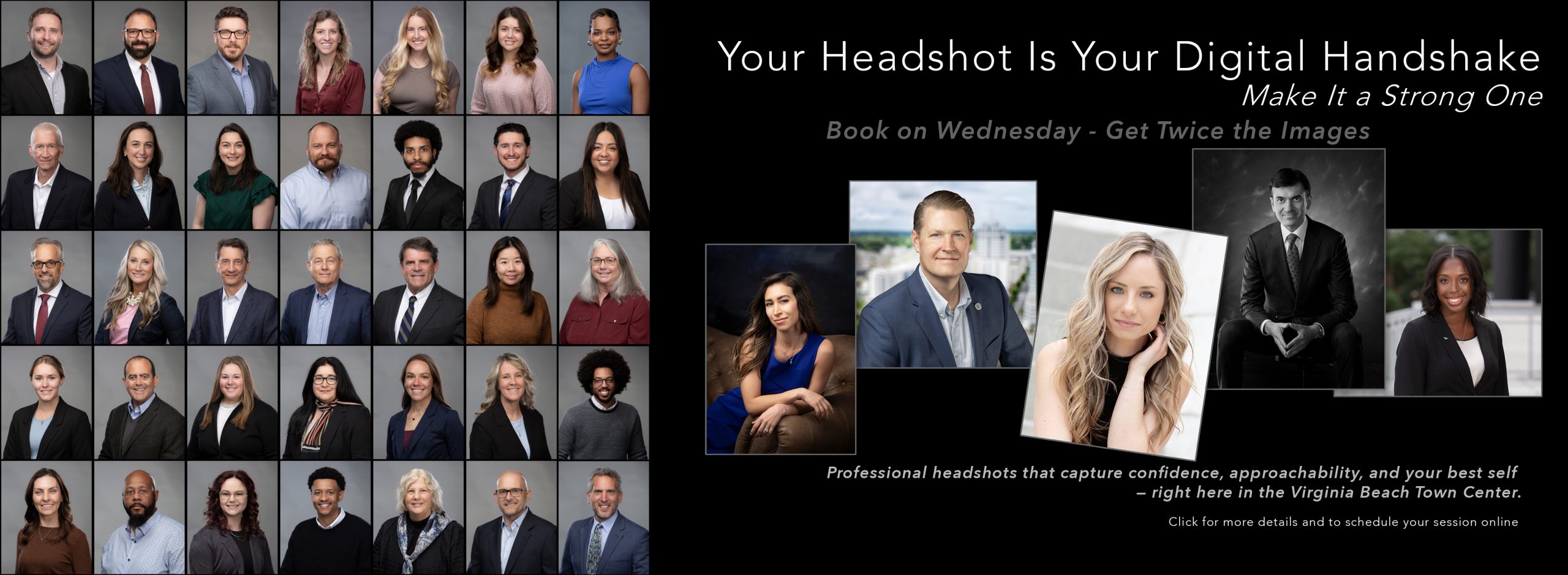 Headshot Wednesdays – DOUBLE TAKE! - Town Center of Virginia Beach